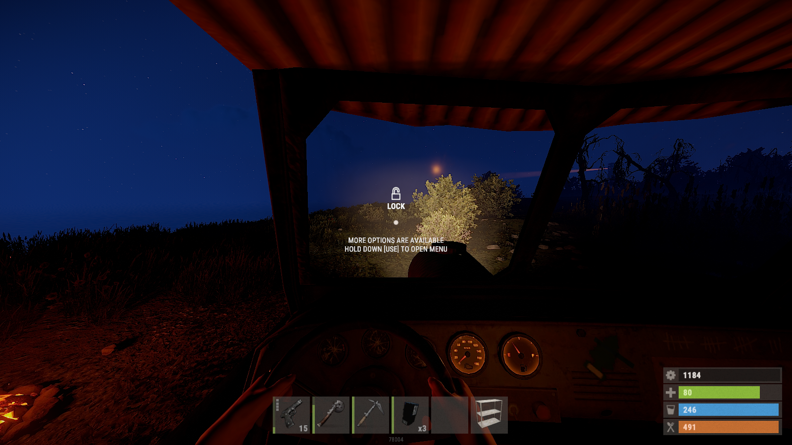 uMod - Displaying "lock/unlock" in the middle of the screen in the cabin of a modular car ...