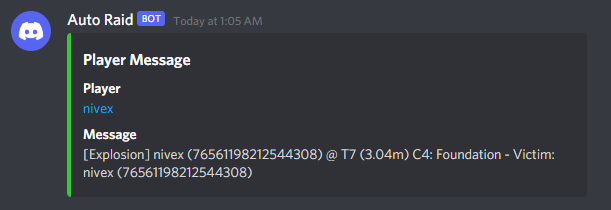 uMod - No discord logs - Raid Tracker - Community