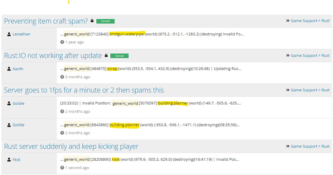 uMod - Entity is NULL but is still in saveList - Rust - Community