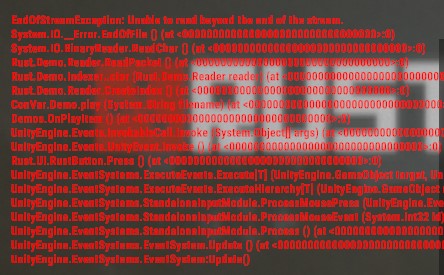uMod - Awesome plugin - having issue loading a demo, error: "unable to read beyond end of stream ...