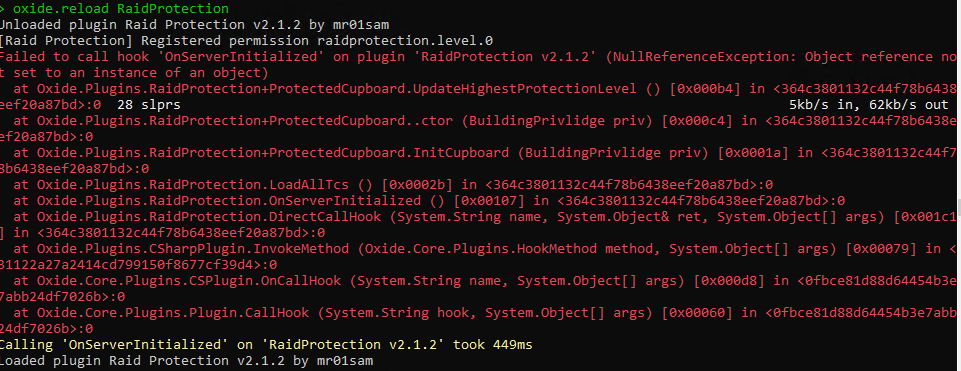 uMod - NullReferenceException at ProtectedCupboard.UpdateHighestProtectionLevel - Raid ...