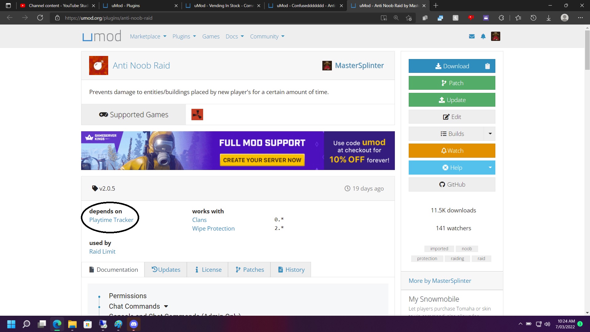 uMod - What is Playtime Tracker? - Anti Noob Raid - Community