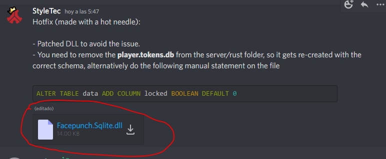 uMod - SqliteException, server not starting - Rust - Community