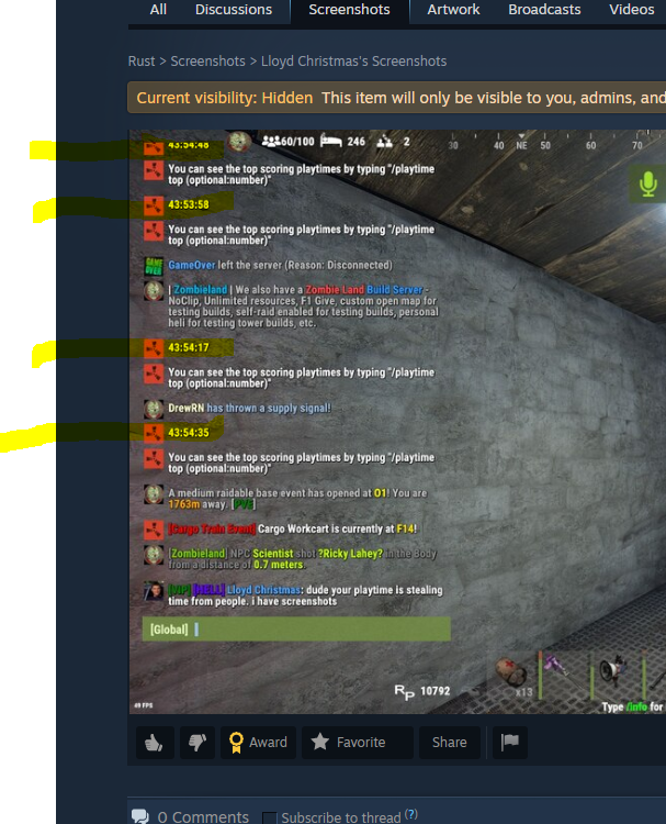 uMod - Playtime counting backwards? - Playtime Tracker - Community