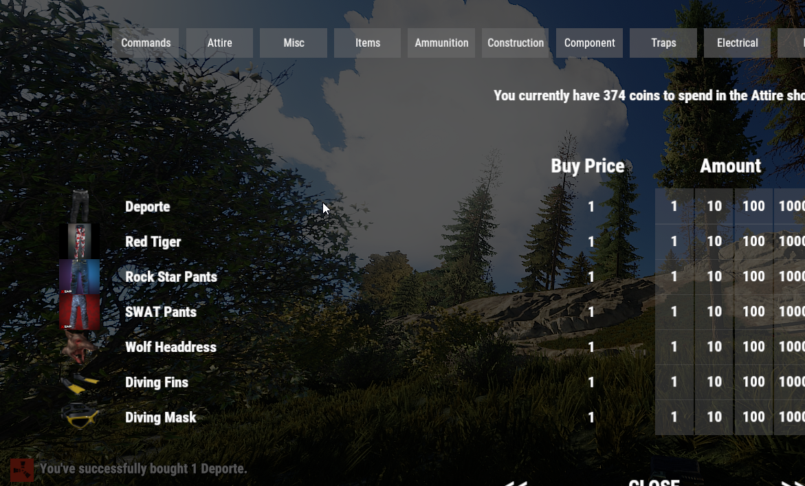 uMod - SkinID for more than one pants, for example? - GUI Shop - Community