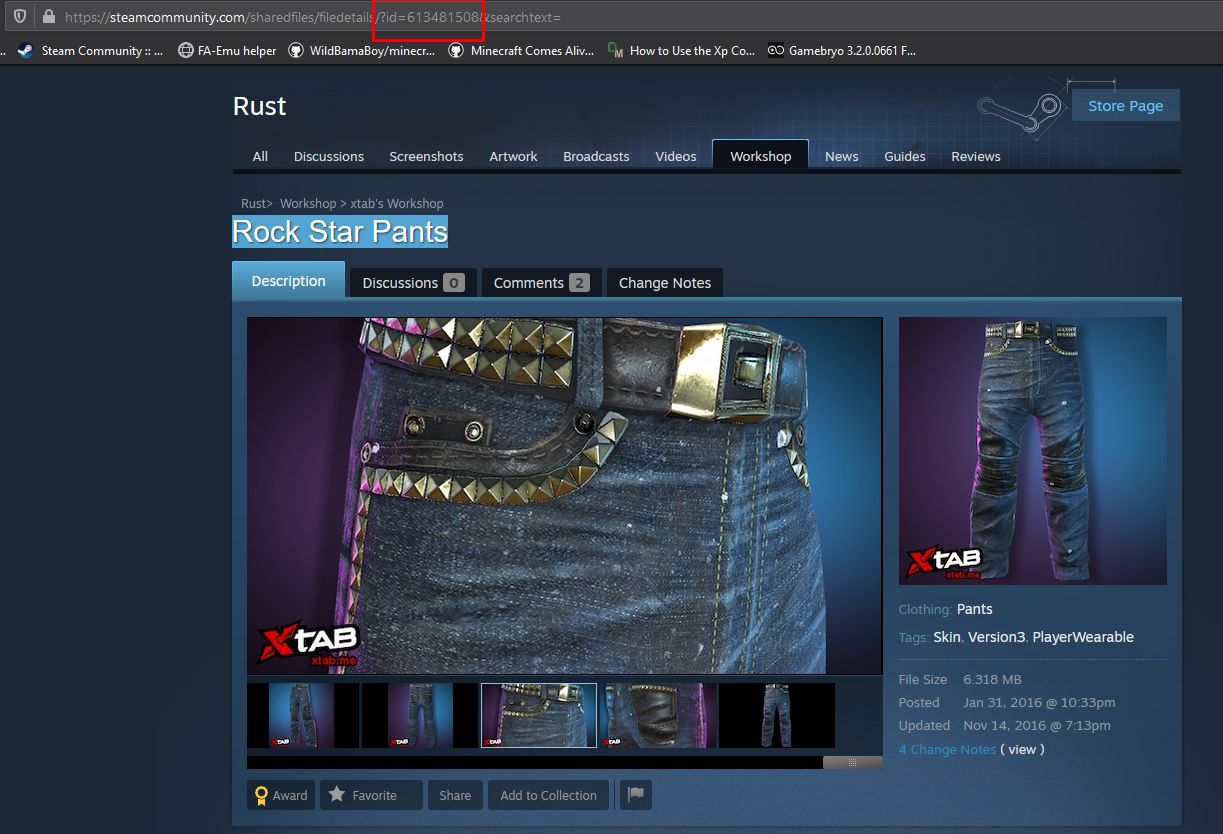 uMod - SkinID for more than one pants, for example? - GUI Shop - Community