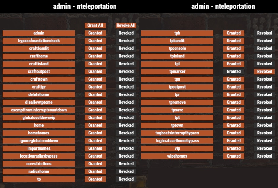 uMod - Block players from TP only authorize tp to admin and vip - NTeleportation - Community